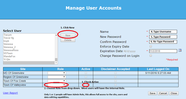 Manage User Accounts