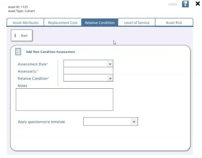 Create an Asset Condition Assessment